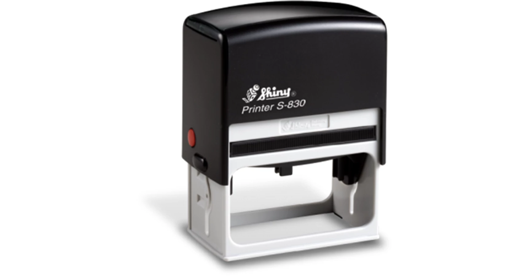 Shiny - S-830 bélyegző - 75 x 38 mm - fekete ház / fekete párna ...